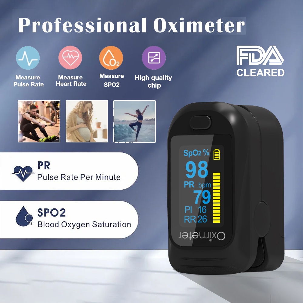 Finger Oximeter Digital Fingertip Pulse OLED Oximeter Blood Oxygen ...