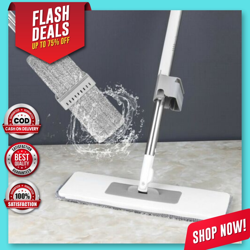 Original Flat Mops Free Hand Washing Magic Cleaner Self-wring Mop ...