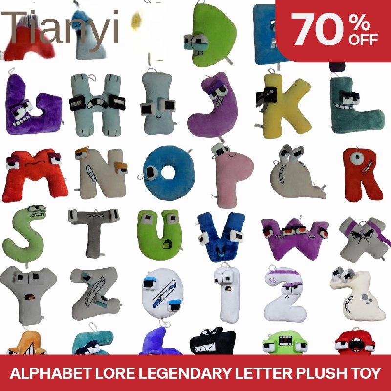 70%off 30cm Hot selling Alphabet Lore Legendary Letter Plush Toy Throw ...
