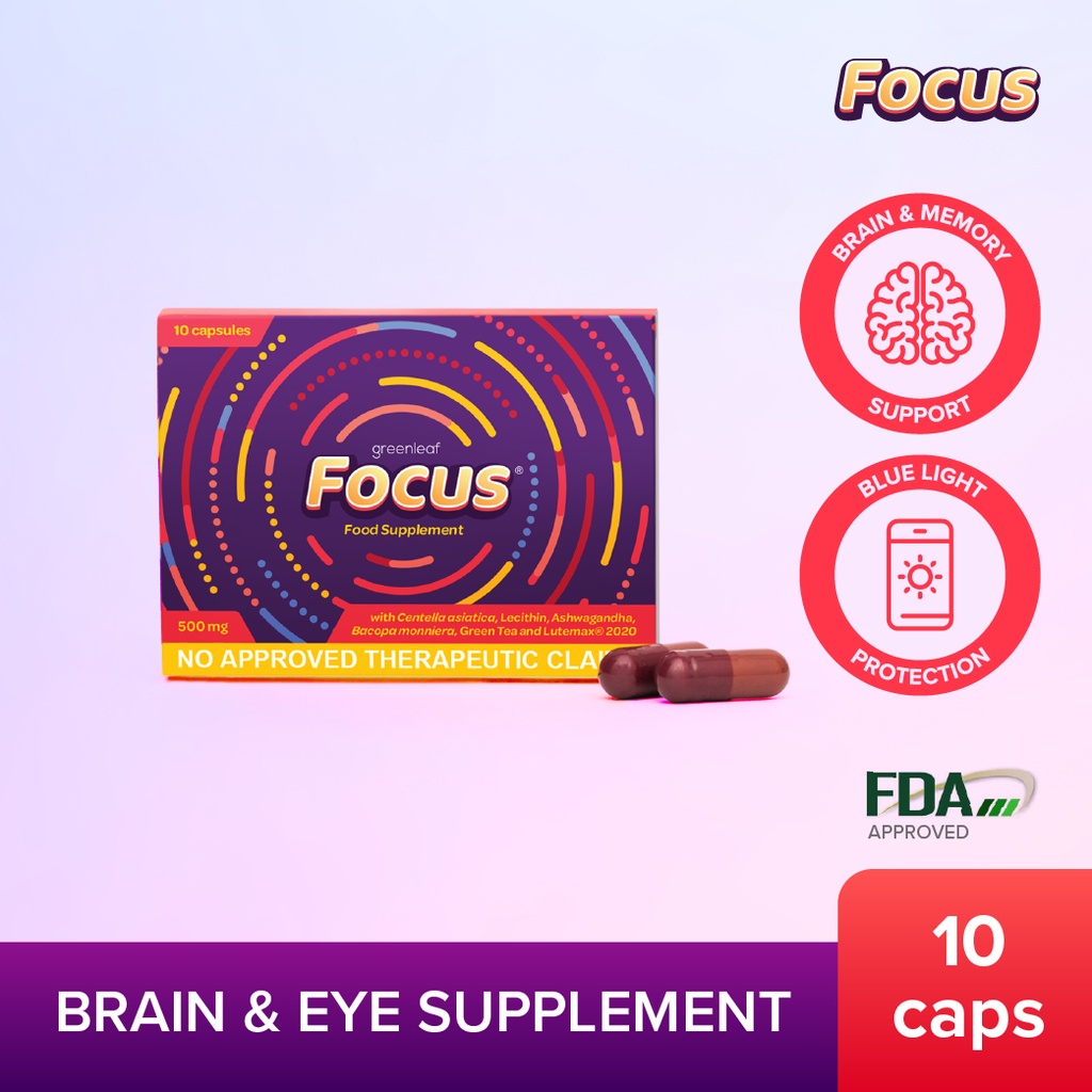 Focus Capsules - Natural Brain, Memory and Eye Supplement with Bacopa ...