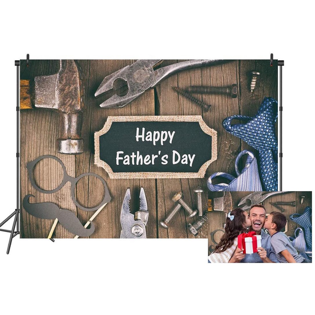 7x5ft Father's Day Photography Backdrop Father's Day I Iove Dad ...