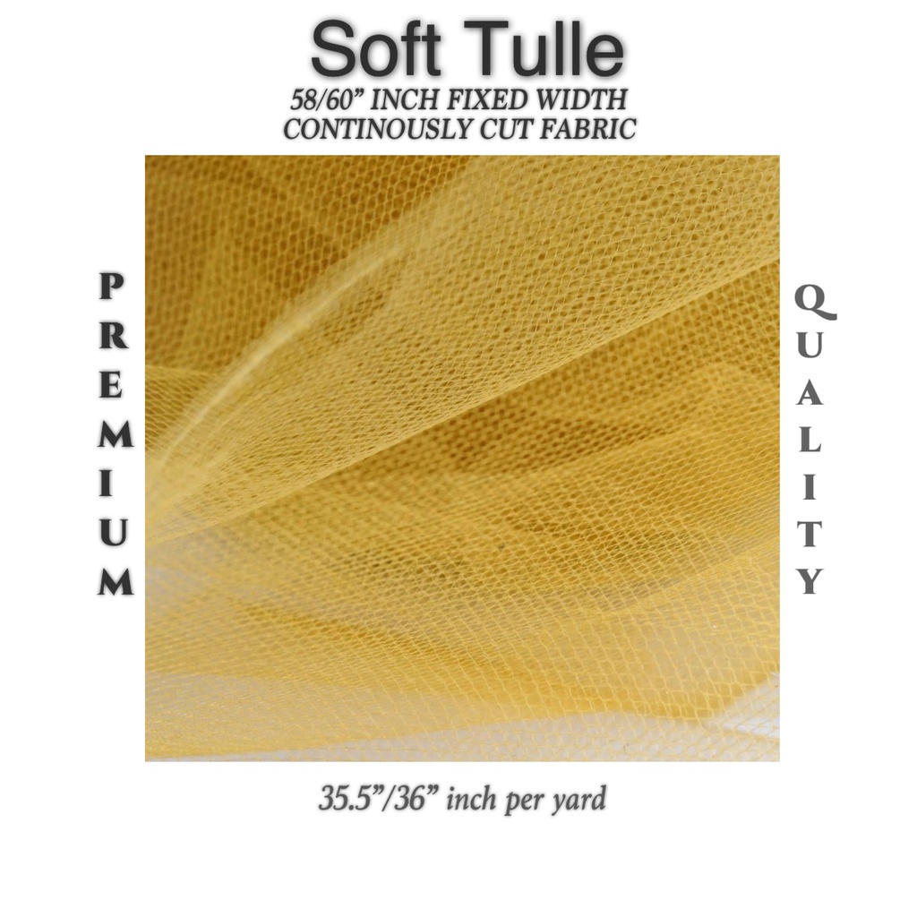PREMIUM SOFT SILK TULLE Per Yard Fixed 60" Width WHOLESALE AVAILABLE ...