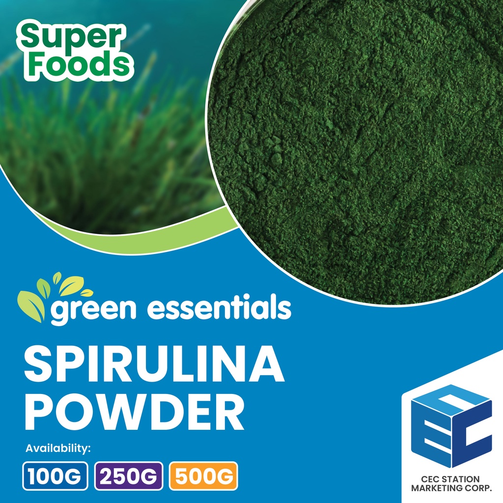 Green essentials Organic Spirulina Powder 100g/250g/500g | Shopee ...