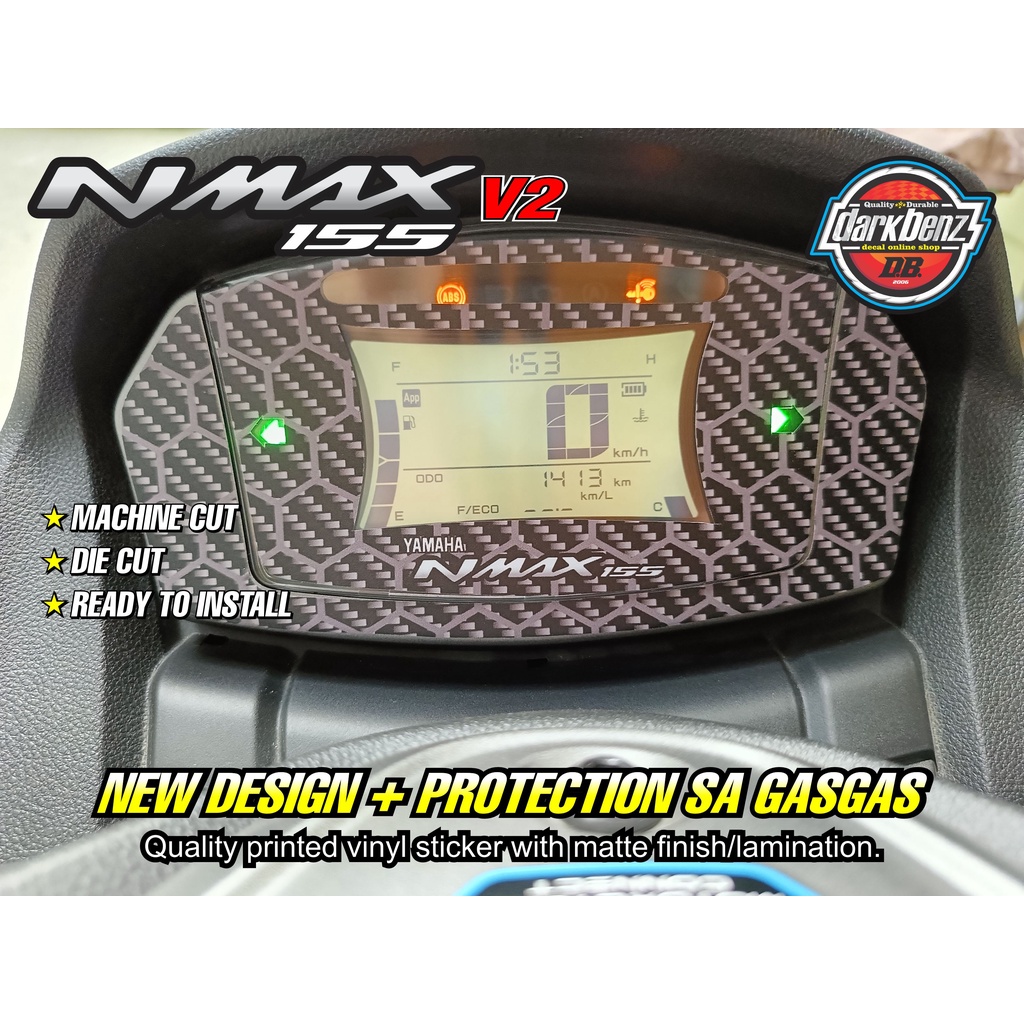Yamaha Nmax Version 2 - 2in1 Gauge Panel & Gas Cover Sticker / SET ONLY ...