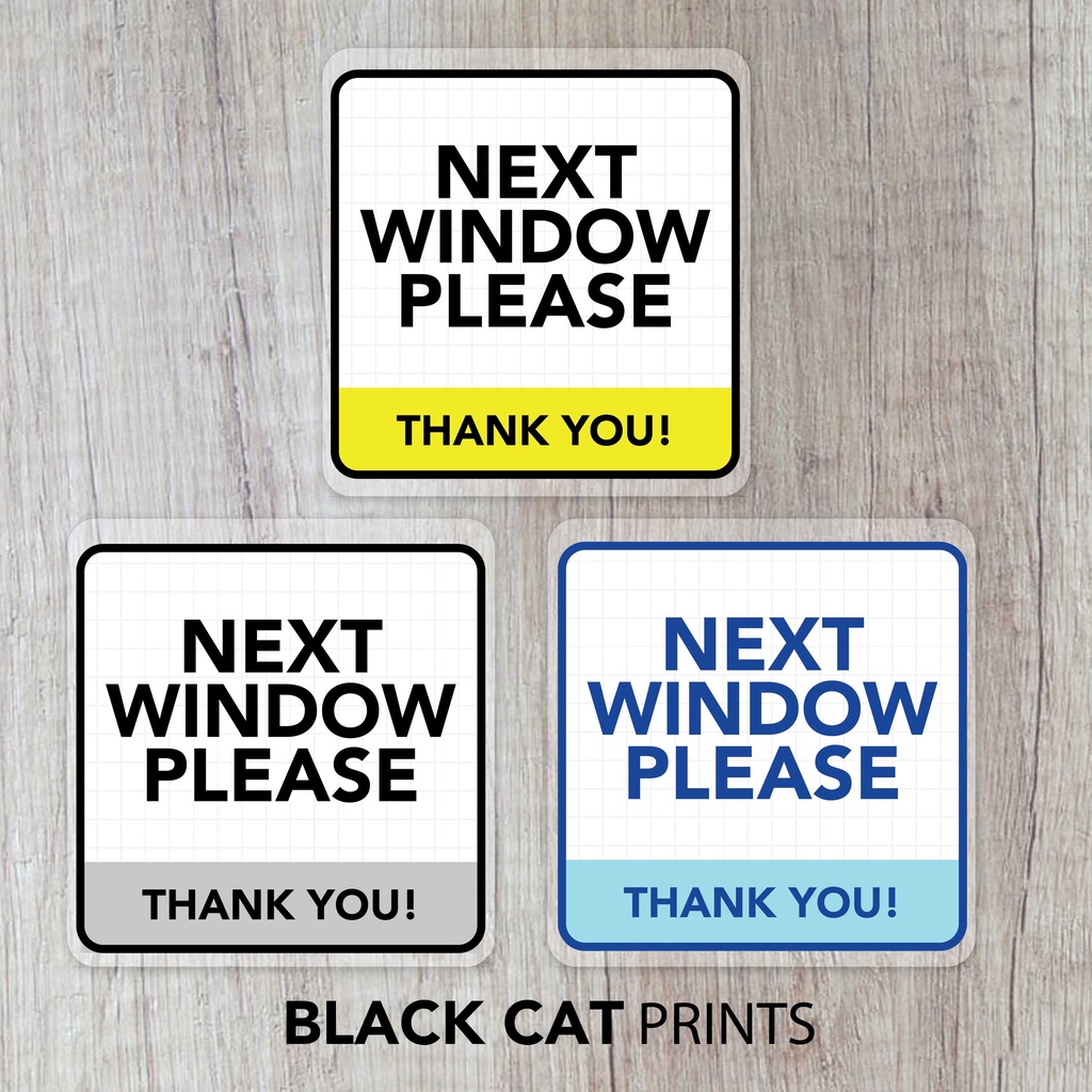 Break Time / Waiting Time / Next Window Next Counter Signs / Laminated ...