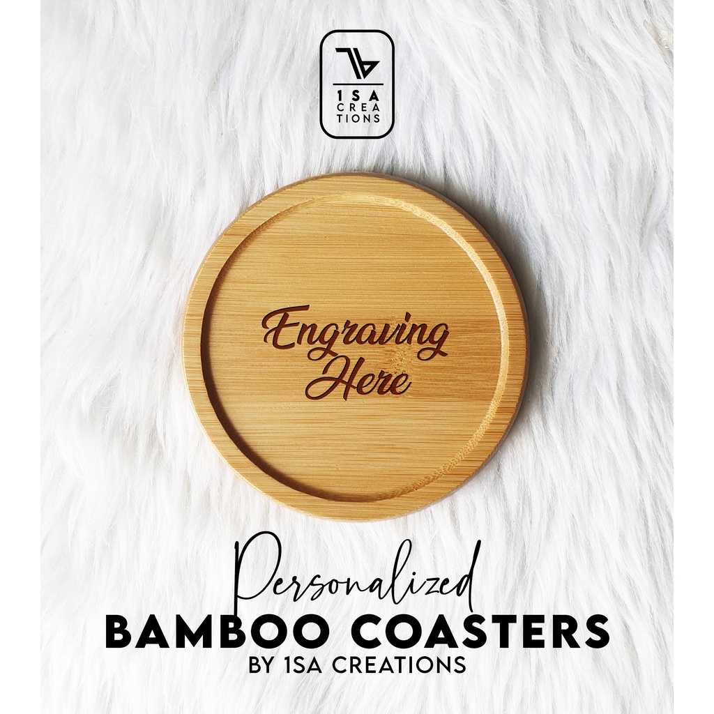 PERSONALIZED Engraved Bamboo Coaster by 1SA Creations | Shopee Philippines
