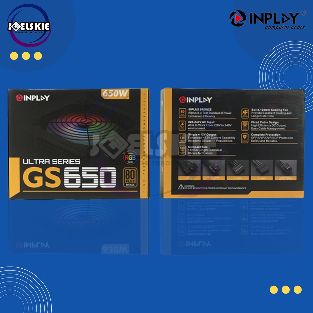 Inplay GS650-Ultra True Rated 650w Power Supply RGB 80Plus Bronze ...
