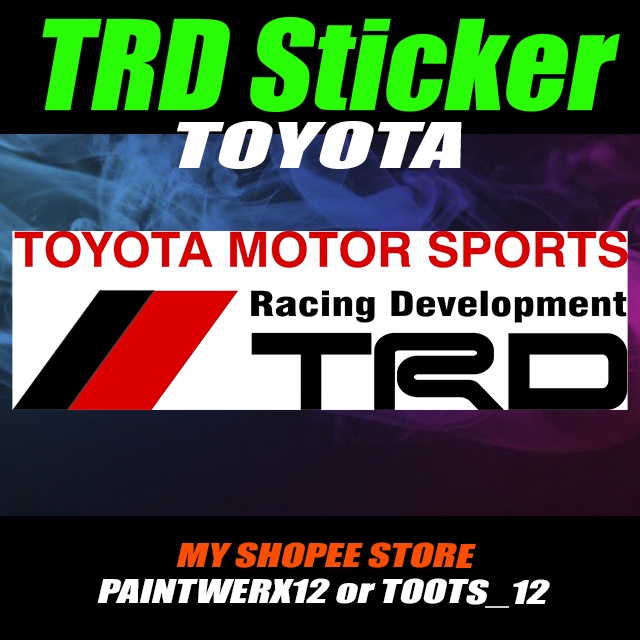 TOYOTA STICKER RACING DEVELOPMENT (TRD) | Shopee Philippines