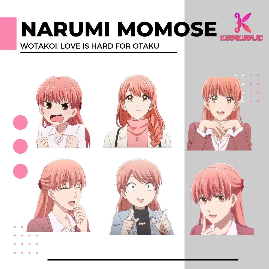 Sticker Narumi Momose Wotakoi Love Is Hard For Otaku Waterproof Vinyl