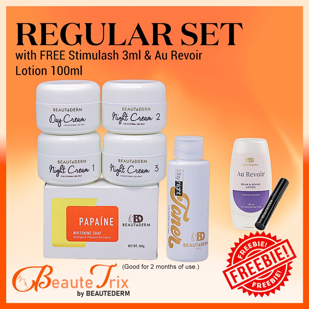 Beautederm Regular Set with FREEBIES Stimulash 3ml & Au Revoir Lotion ...