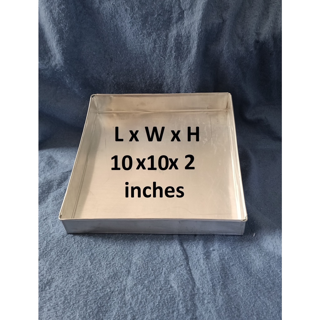 Square Pan / Brownie molder / Square Tray Aluminum Molder | Shopee ...