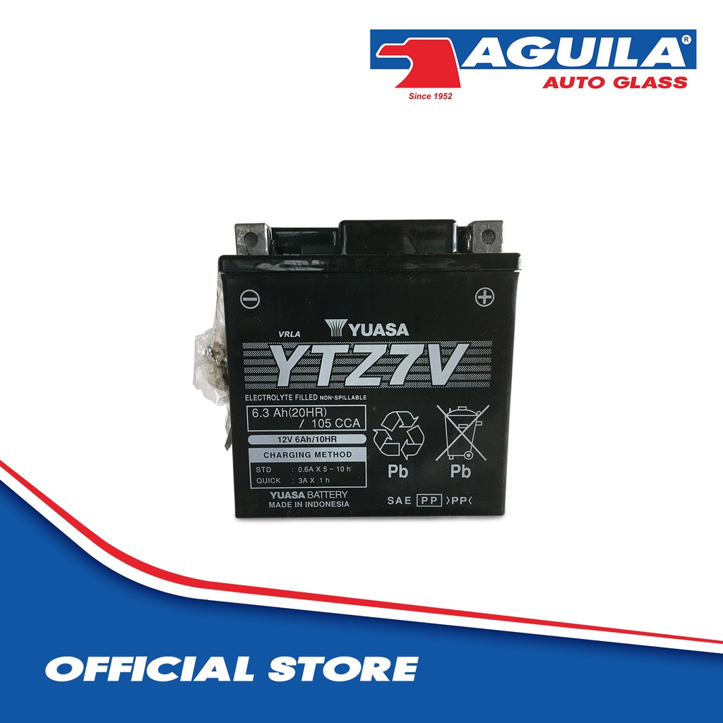 Yuasa Motorcycle Battery YTZ7V for Yamaha Nmax V1 and Yamaha Aerox V1 ...