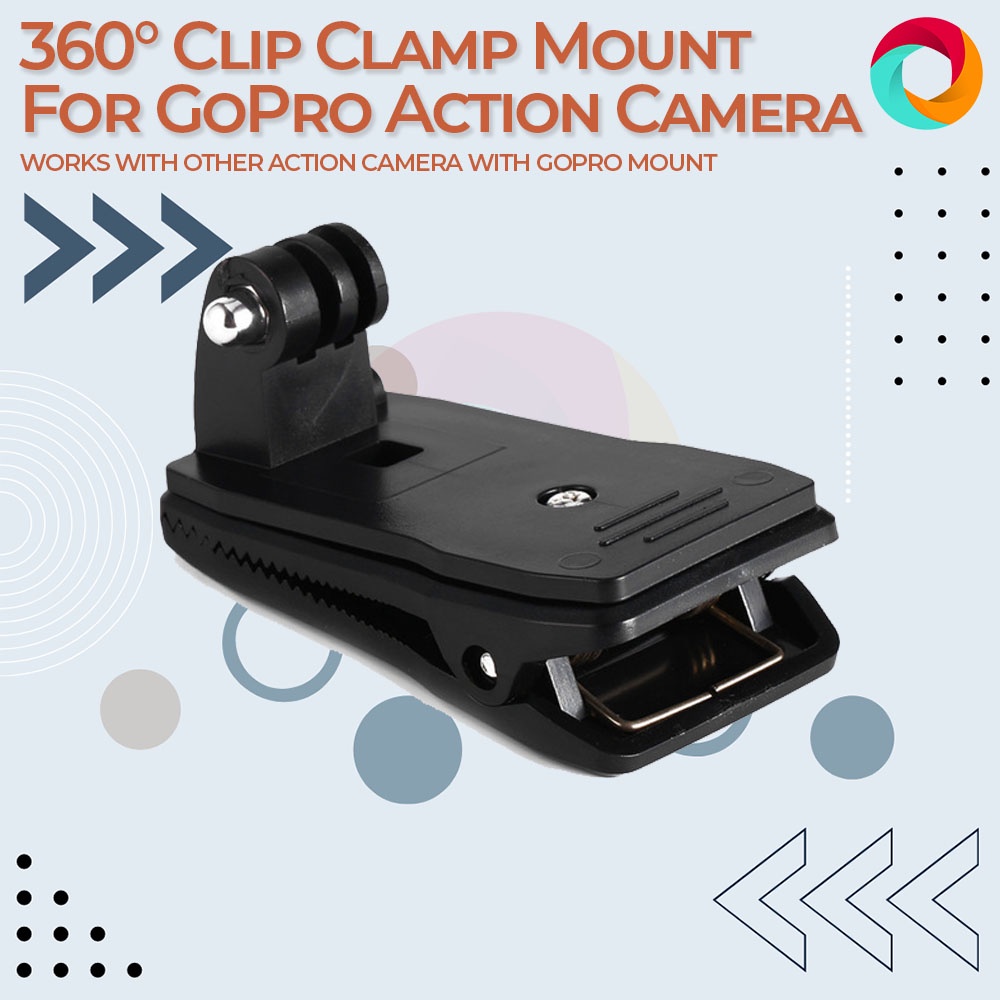 Quick Release Clip Clamp 360 Degree Rotating Mount for GOPro SJCAM ...