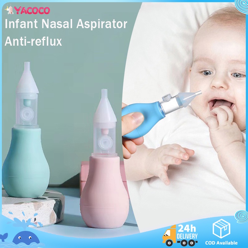 Infant Nasal Aspirator Anti-refluent Reusable Nasal Mucus Suction Baby ...