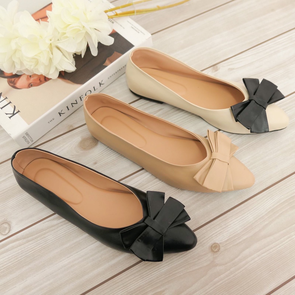 Kimi Footwear Yuna Flat Ribbon Dollshoes | Shopee Philippines