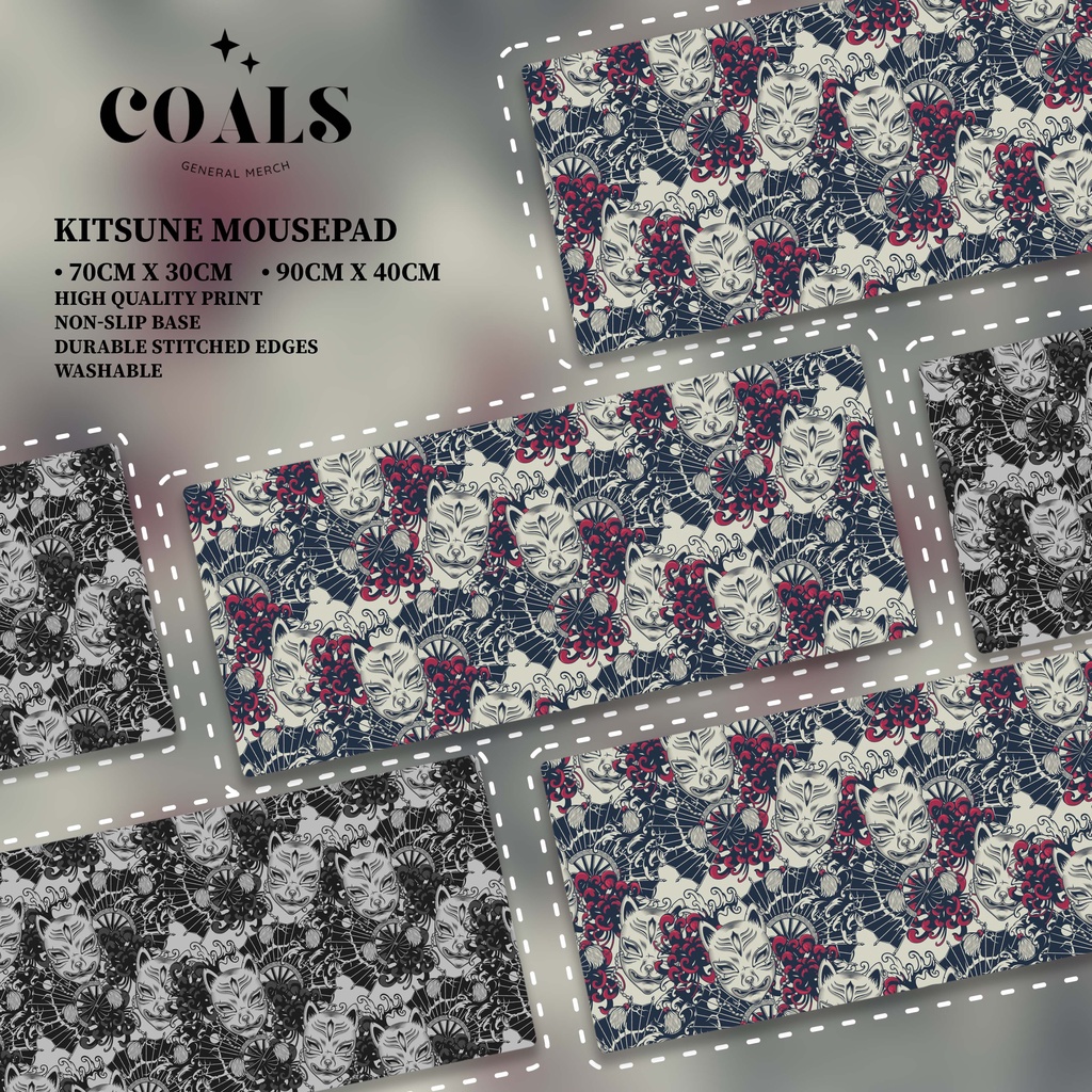 KITSUNE Extended Mousepad | Large Gaming Deskmat Deskpad | Shopee ...