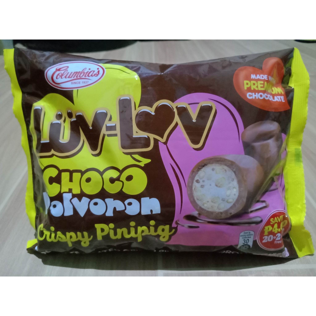 Luv-Lov Choco Polvoron Crispy Pinipig 22 pcs 154g | Shopee Philippines