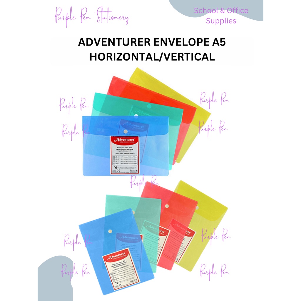 Adventurer Heavy Duty Utility Envelope Vertical A5/Horizontal A5 (14 ...