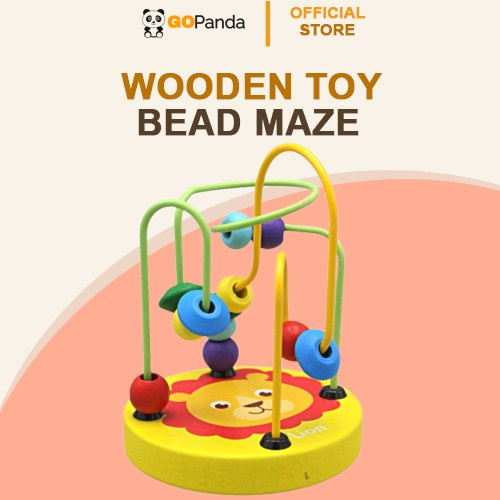 GoPanda Wooden Bead Maze Toy Wire Abacus Colorful Roller Coaster Toys ...