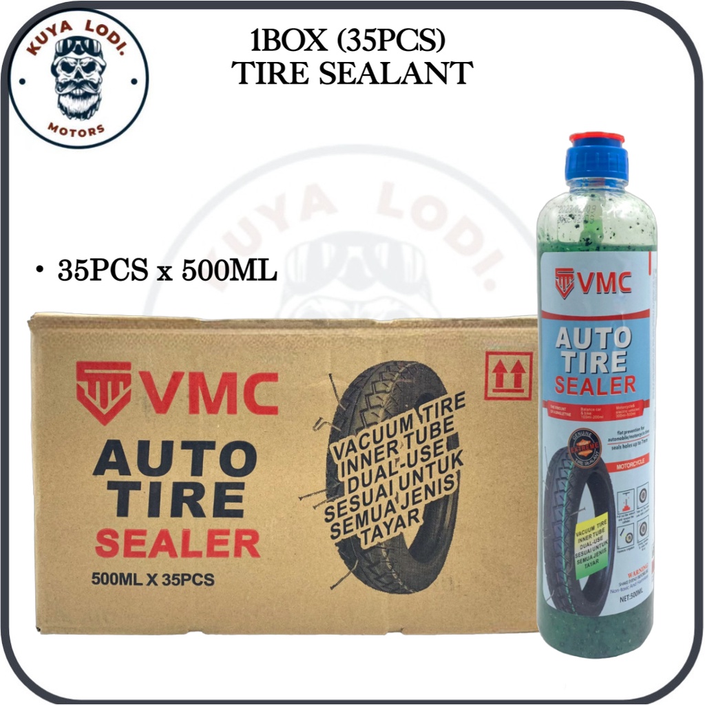 KuyaLodi Motorcycle 1Box (35pcs) VMC Auto Tire Sealer Sealant For Tubeless 500ml | Shopee ...