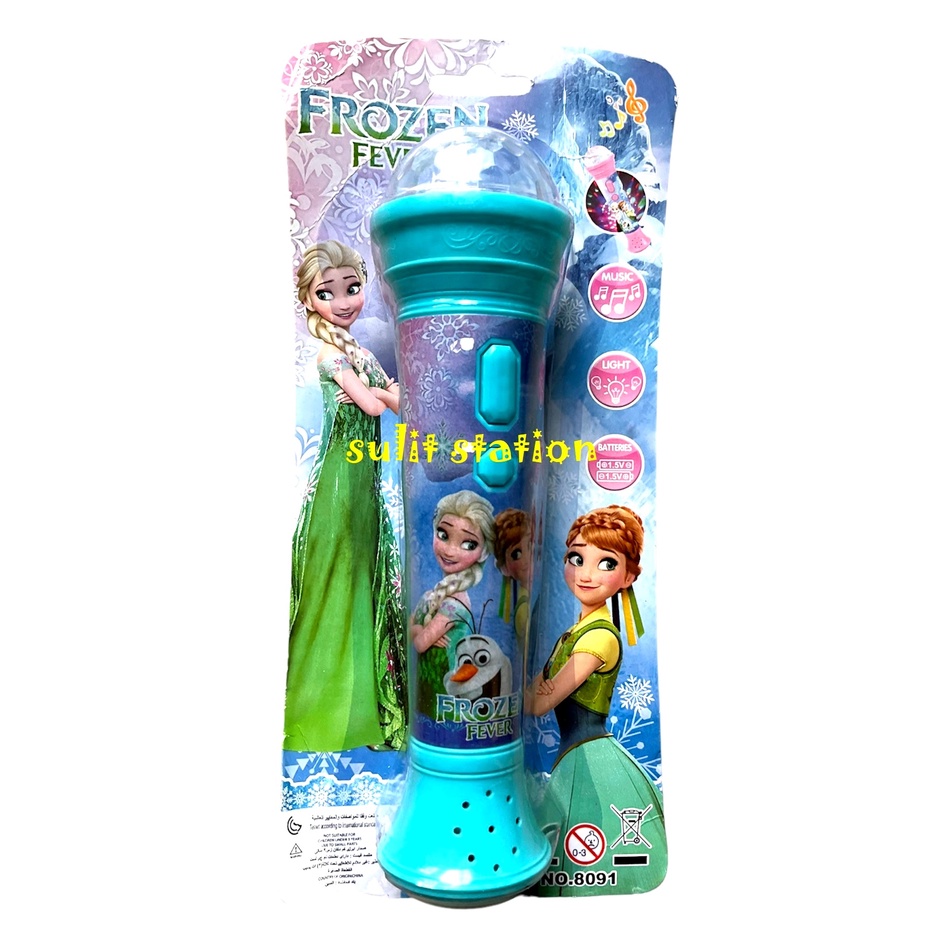 FROZEN ELSA ANNA ANA LIGHTED MUSICAL TORCH MIC MICROPHONE | Shopee ...