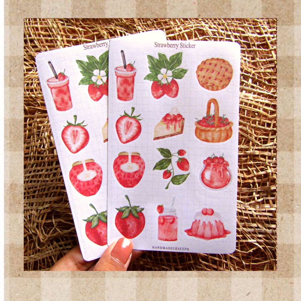 Strawberry Sticker sheet | Shopee Philippines