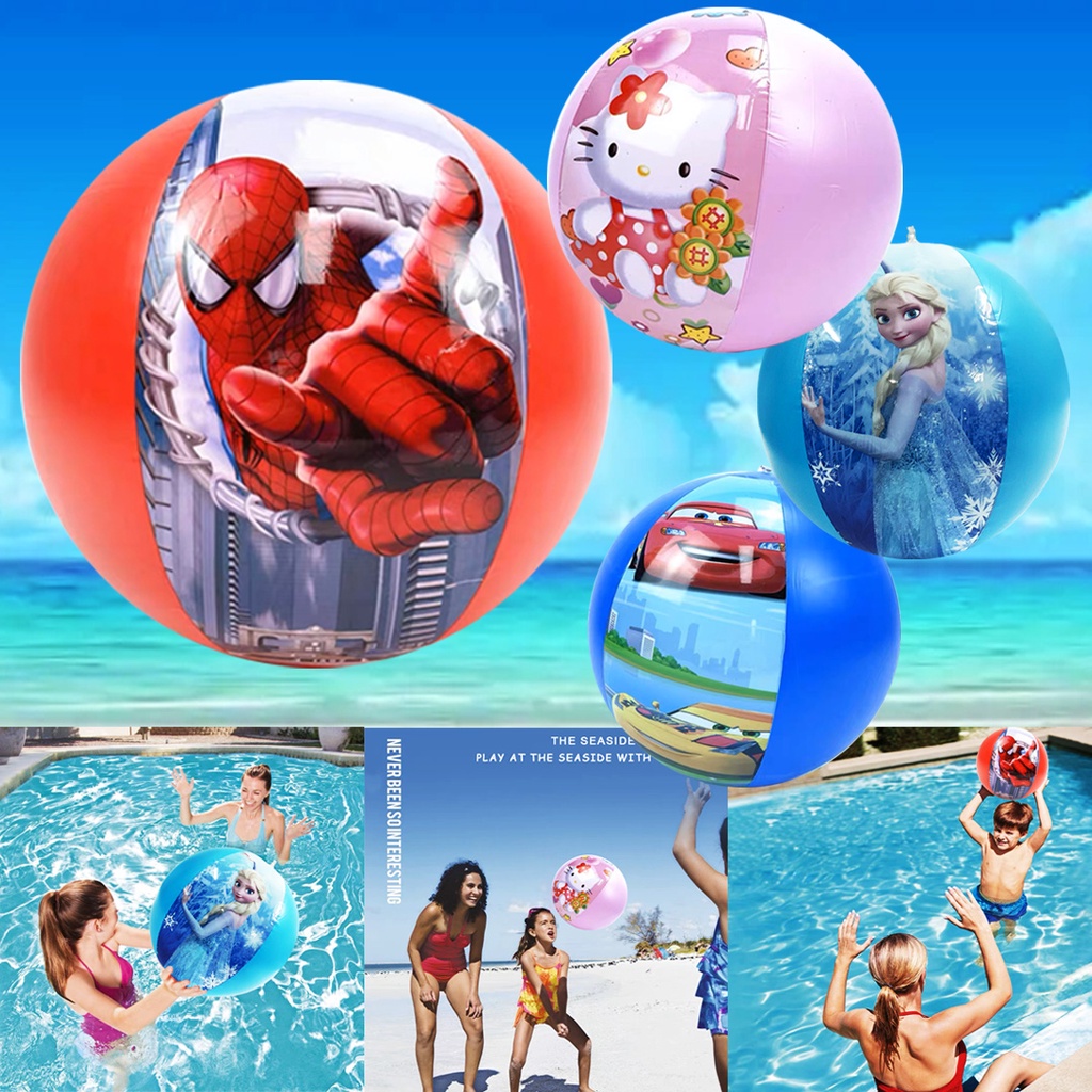 30cm Cartoon balloon Inflatable swimming pool water game balloon beach ...