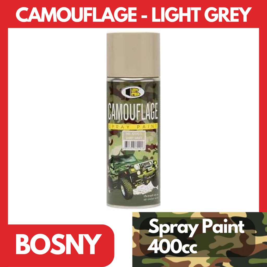 Bosny Camouflage Light Grey - Matte Spray Paint 400cc | Shopee Philippines