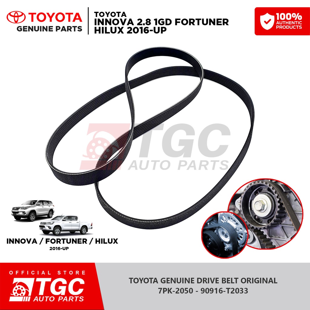 Toyota Genuine Drive Belt Original Toyota Innova 2.8 1GD Fortuner ...