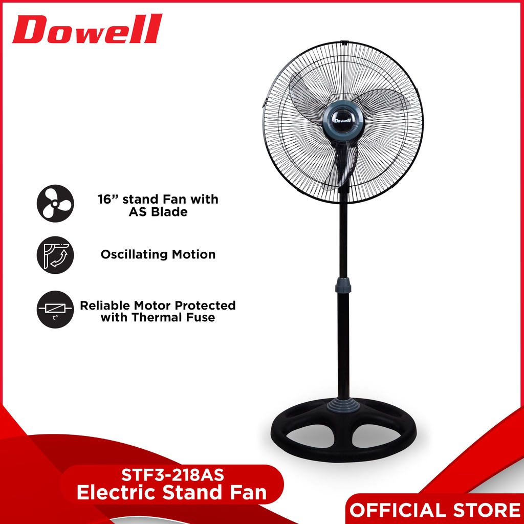 Dowell STF3-218AS Gray 16" Stand Fan Reliable Motor | Shopee Philippines
