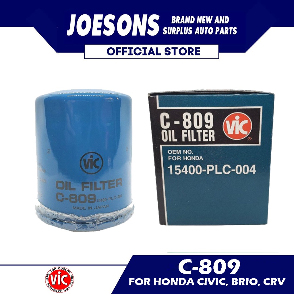 C-809 OIL FILTER FOR HONDA CRV/CITY/ACCORD/FIT/JAZZ/CIVIC (VIC) | Shopee Philippines