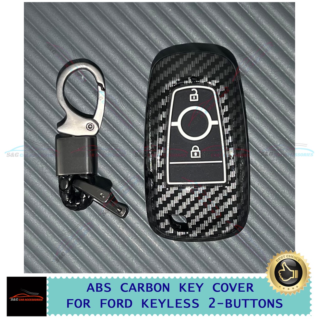 ABS Carbon Fiber Hard Plastic Key Cover for Ford Ranger Raptor, Ranger ...