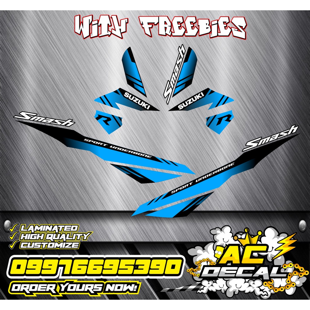 SUZUKI SMASH 2021 DECALS STOCK W/FREEBIE STICKERS | Shopee Philippines