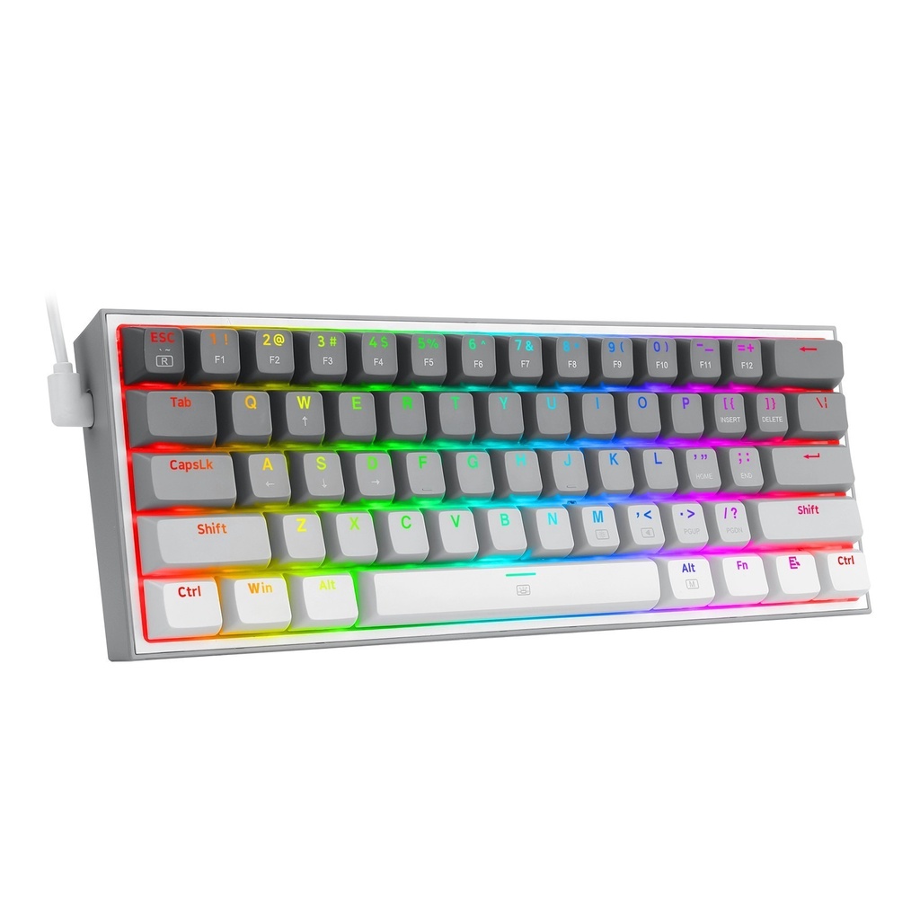 Redragon FIzz RGB 617 Keys Mechanical Gaming Keyboard Grey Blue Switch ...