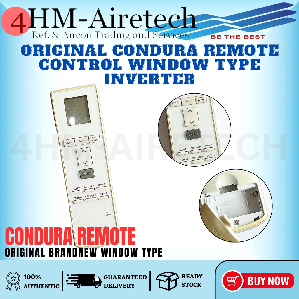 FOURHM BRANDNEW [ORIGINAL] Remote Control for CONDURA aircon window ...