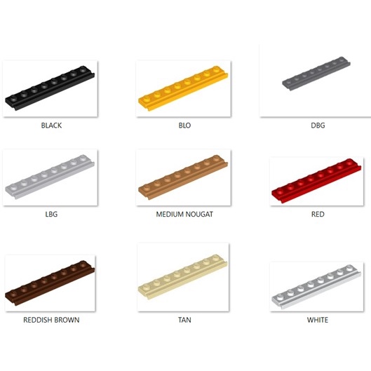 LEGO Part: Plate, Modified 1x8 with Door Rail | Shopee Philippines