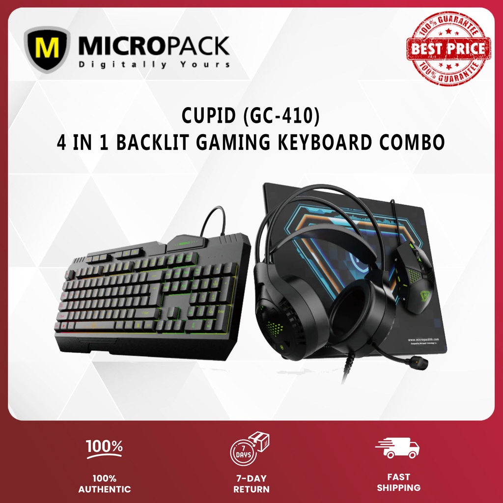 MICROPACK (GC-410) - Cupid 4 in 1 Gaming Keyboard Combo | Shopee ...
