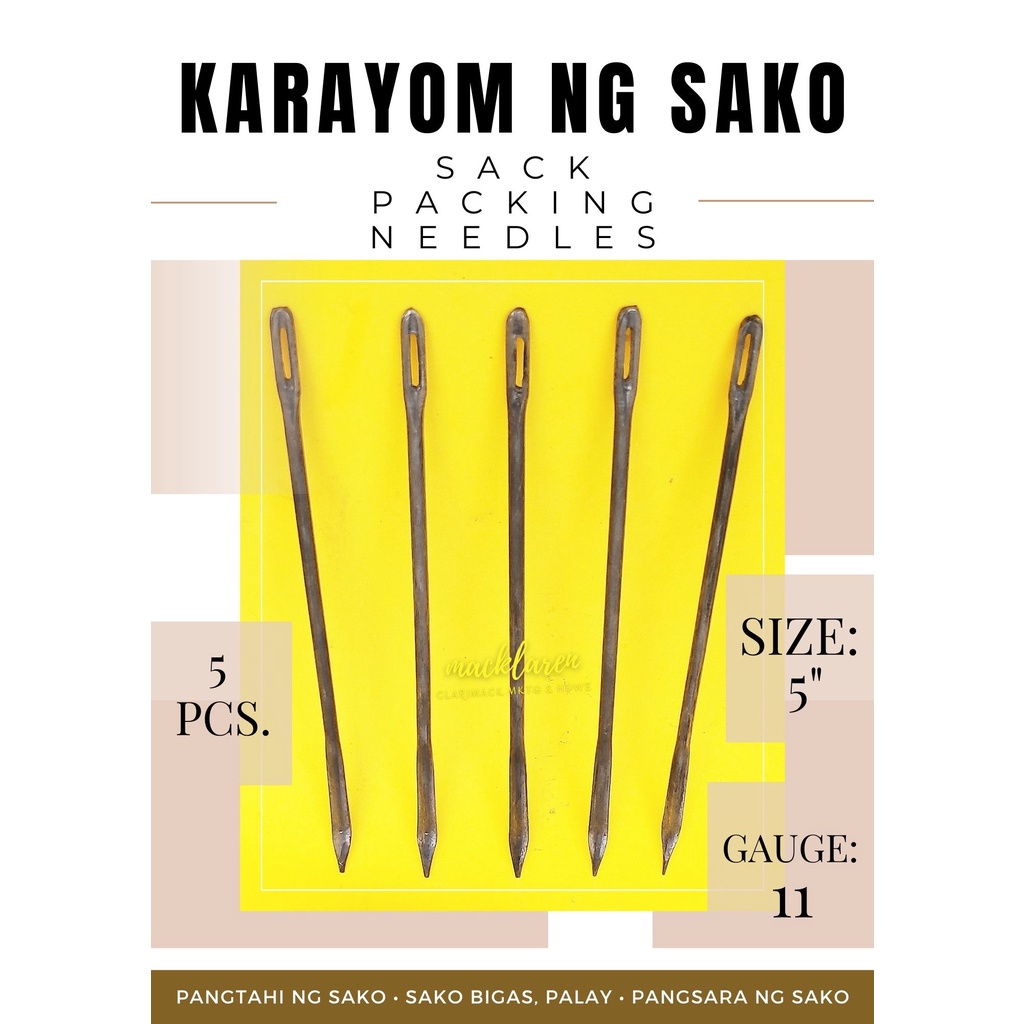 Karayom ng Sako • Sold by 5 pcs.• Needle for Sack Packing • Needle ...