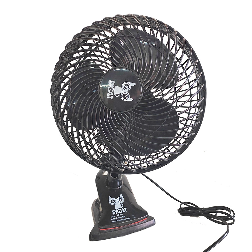 Three-blade spiral electric fan, two-speed wind desk fan, clip fan ...