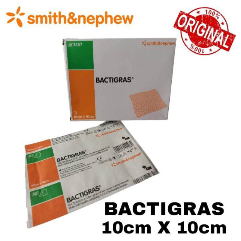 Bactigras Dressing (10cm X 10cm)10pcs/BOX By SMITH & NEPHEW | Shopee ...