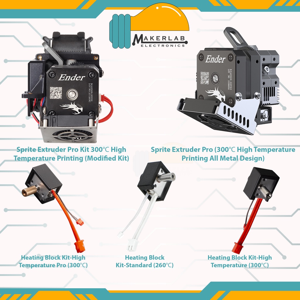 Creality Sprite Pro Extruder Kit for Ender 3 Series | Heating Block Kit ...