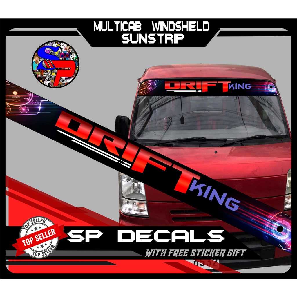 Multicab/Every Wagon Windshield Sunstrip sticker decals printed ...