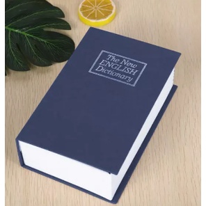 Metal Steel Dictionary Mini Safe Box Book Money Hidden Secret Security ...