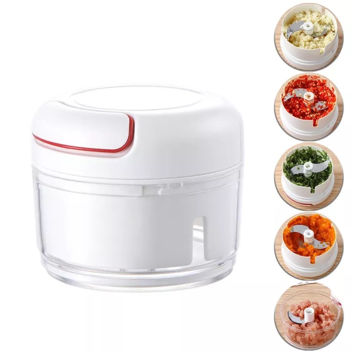 HomeCare Hand Pull Mini Multifunction Food Chopper Garlic Cutter Slicer ...