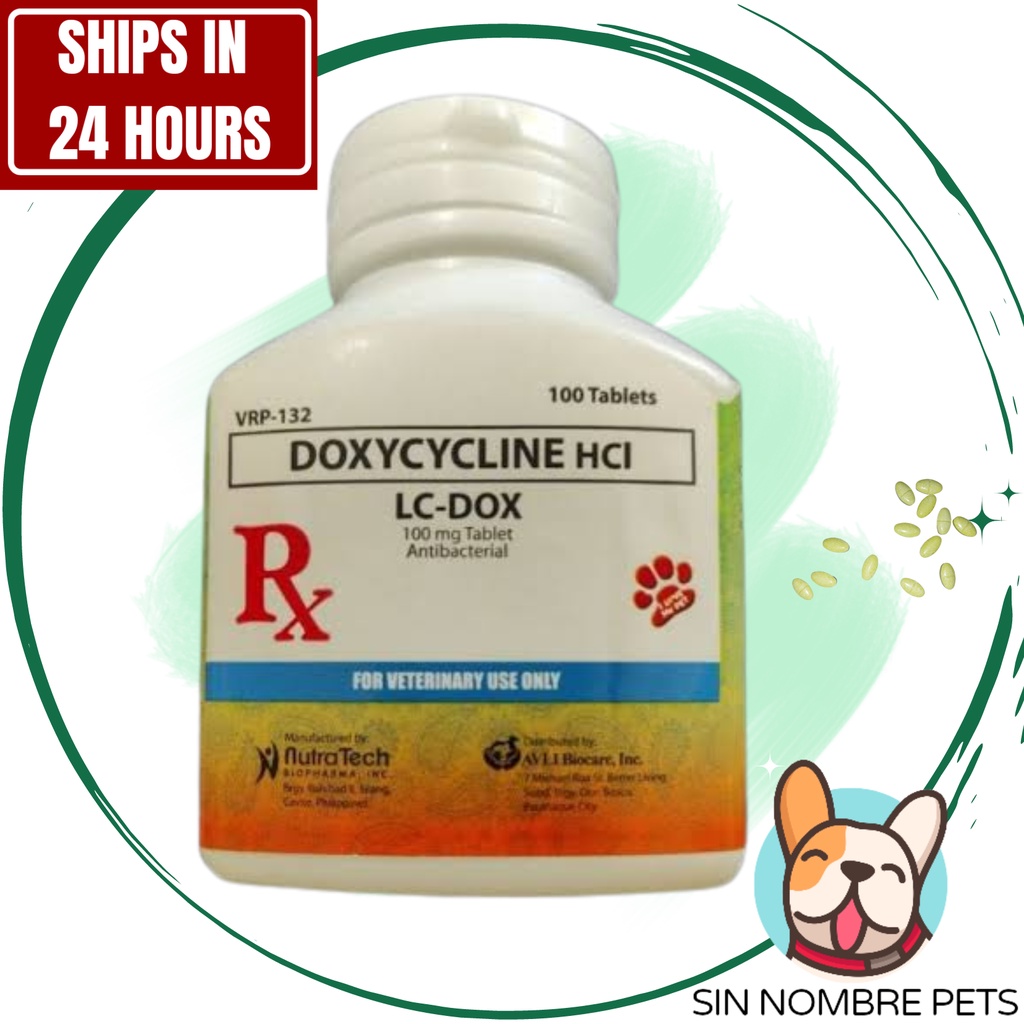 LC DOX TABLET 100mg Antibacterial FOR DOG & CAT SOLD PER BOTTLE Lc Vit ...