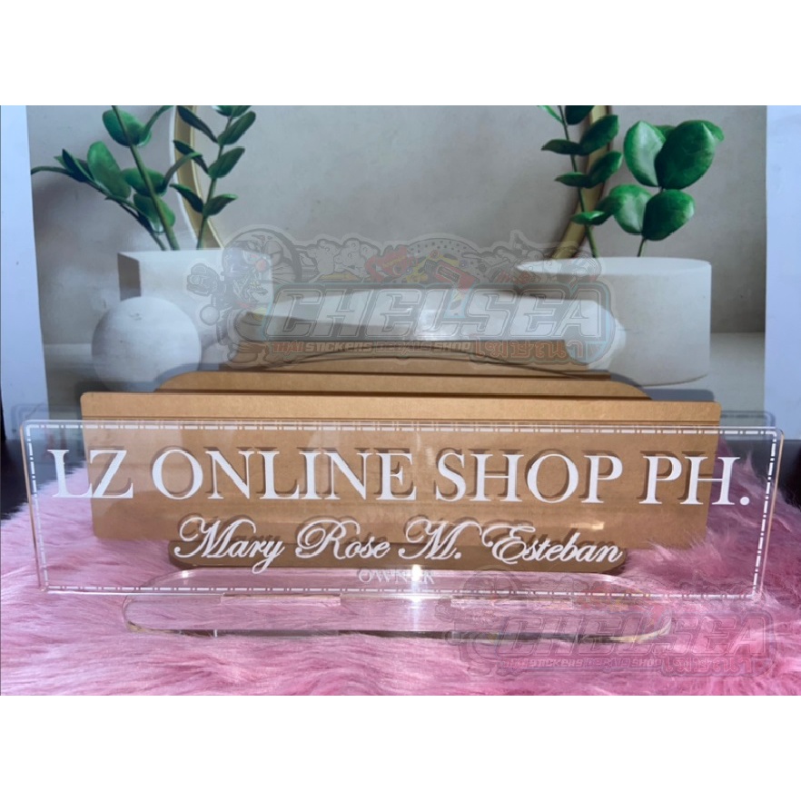 Acrylic Table Name Plate, Desk Clear / Transparent, Blank | Shopee ...