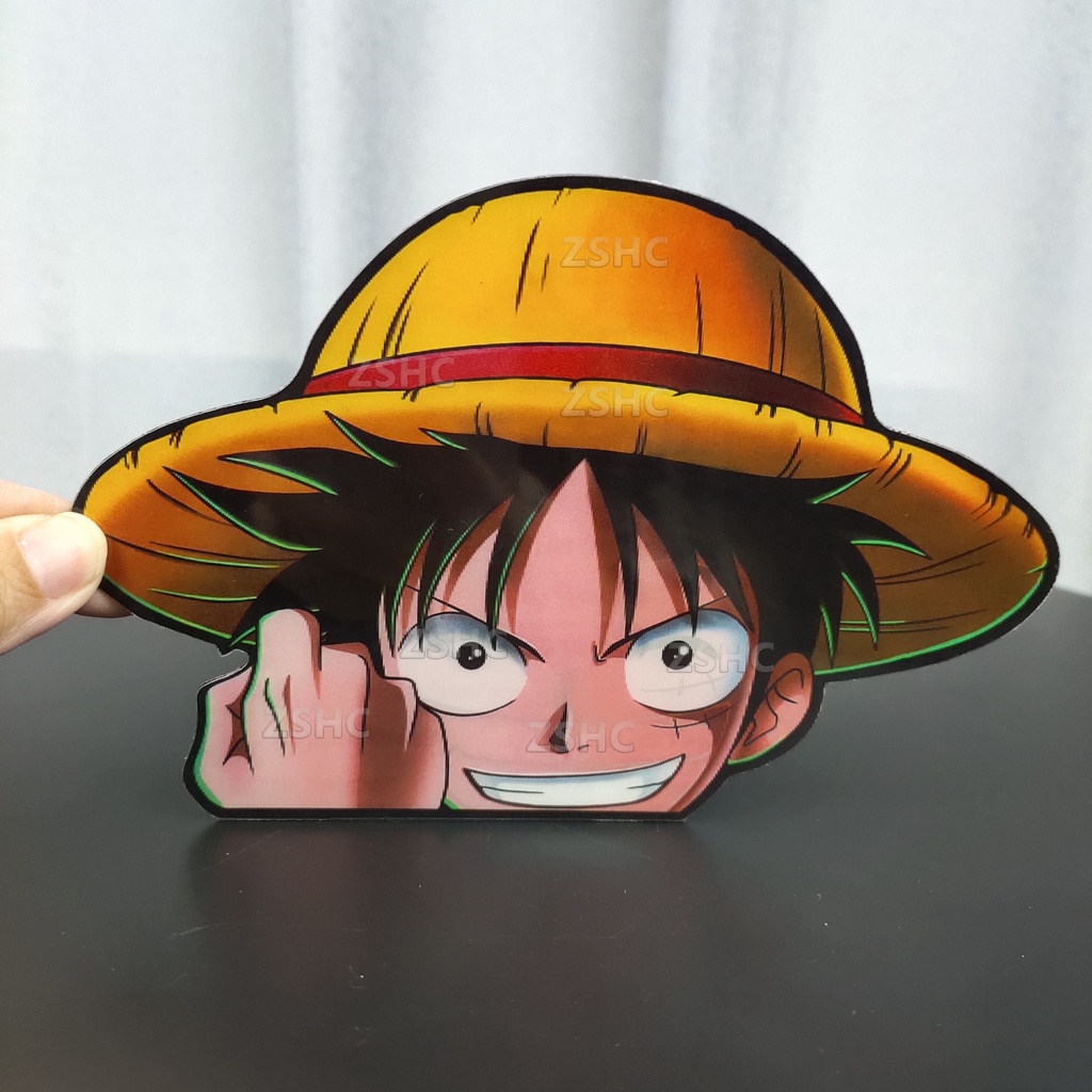 Luffy 3D Motion Sticker ONE PIECE Anime Car Sticker Waterproof Decals ...