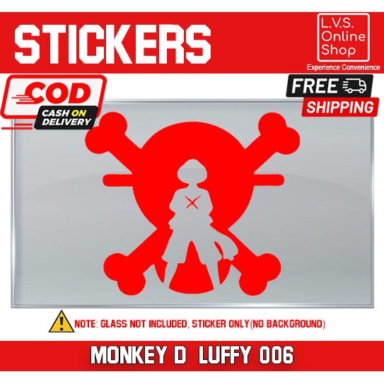 Monkey D. Luffy 006 - For Laptop Motorcycle Motor Car Anime Vinyl ...