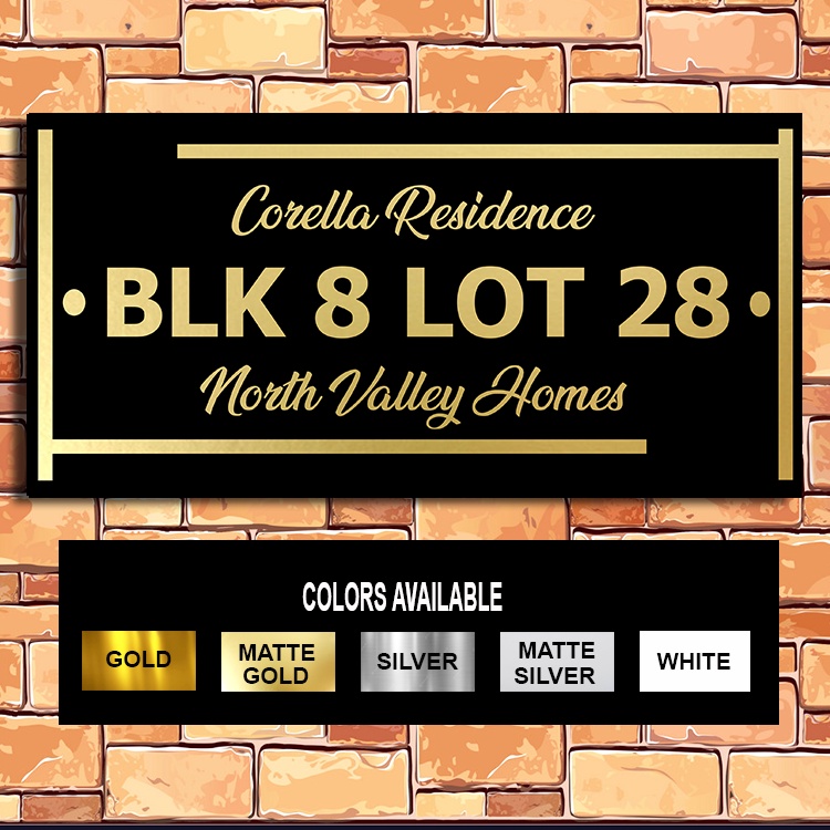 ADDRESS PLATE / HOUSE NUMBER WATERPROOF ACRYLIC, CAN BE CUSTOMIZE 10x5 ...