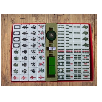Mahjong Set Regular/ Standard Sized Games (green color) | Shopee ...
